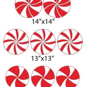 Peppermint Pathway Markers, 8pc Christmas Yard Art, Yard Card Lawn Sign ...