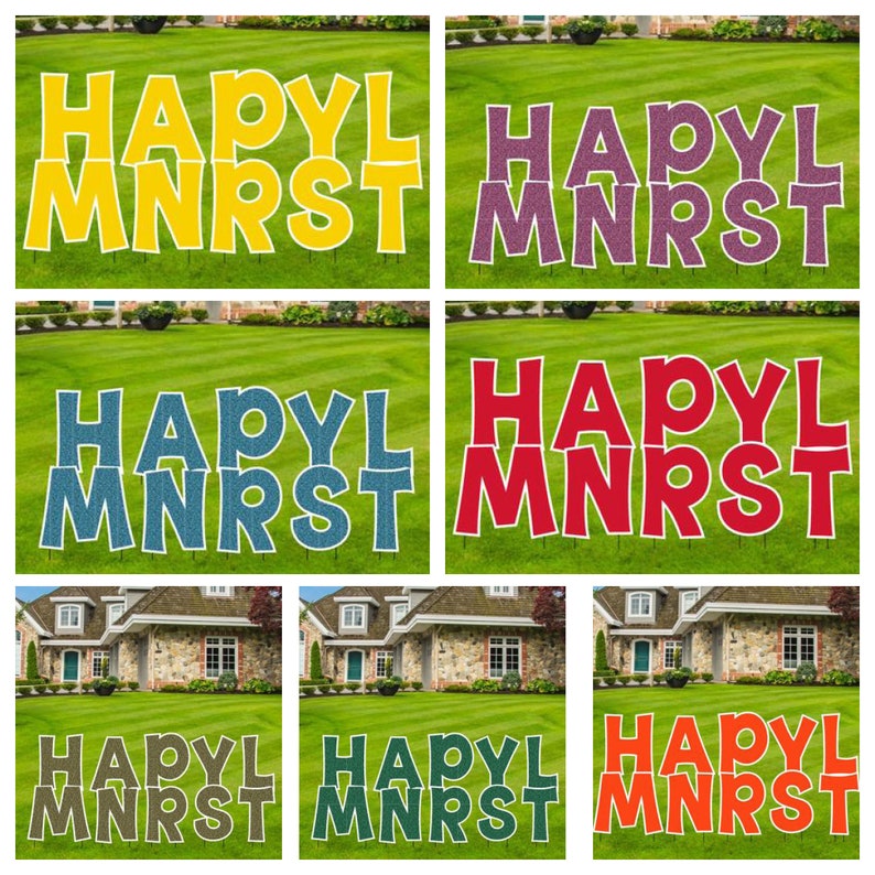 24 Common Letters Yard Sign Letters 10pc Outdoor Lawn - Etsy