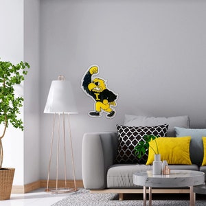 Iowa Hawkeyes Herky Wall Art: Indoor/outdoor Mascot Decor - Etsy