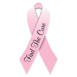 Find the Cure Ribbon, Breast Cancer Awareness Yard Card Lawn Sign, 2 ...