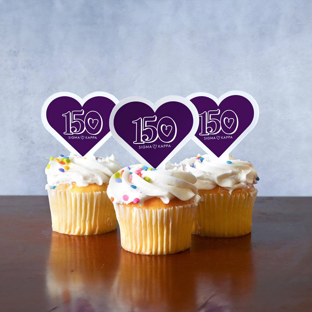 Sigma Kappa 150th Anniversary Cupcake Toppers: Officially Licensed - Etsy