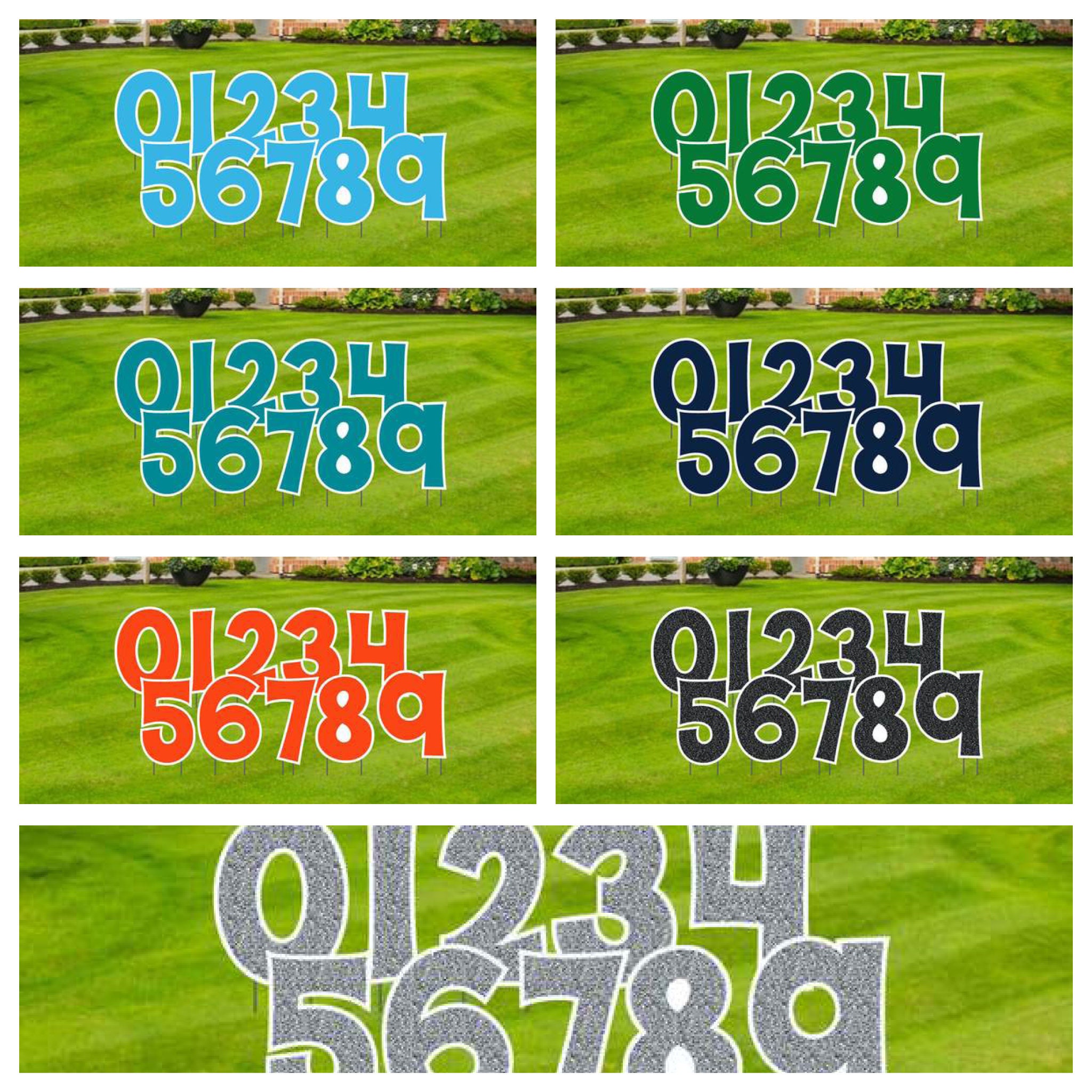 24 Yard Sign Numbers 10pc Outdoor Lawn Decorations Yard - Etsy