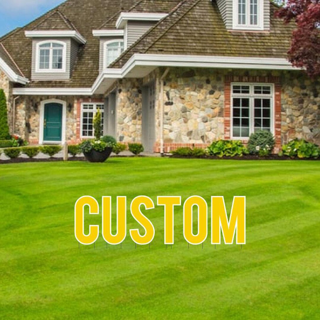18" Custom Yard Sign Letters, 10pc Outdoor Lawn Decorations, Yard Card ...