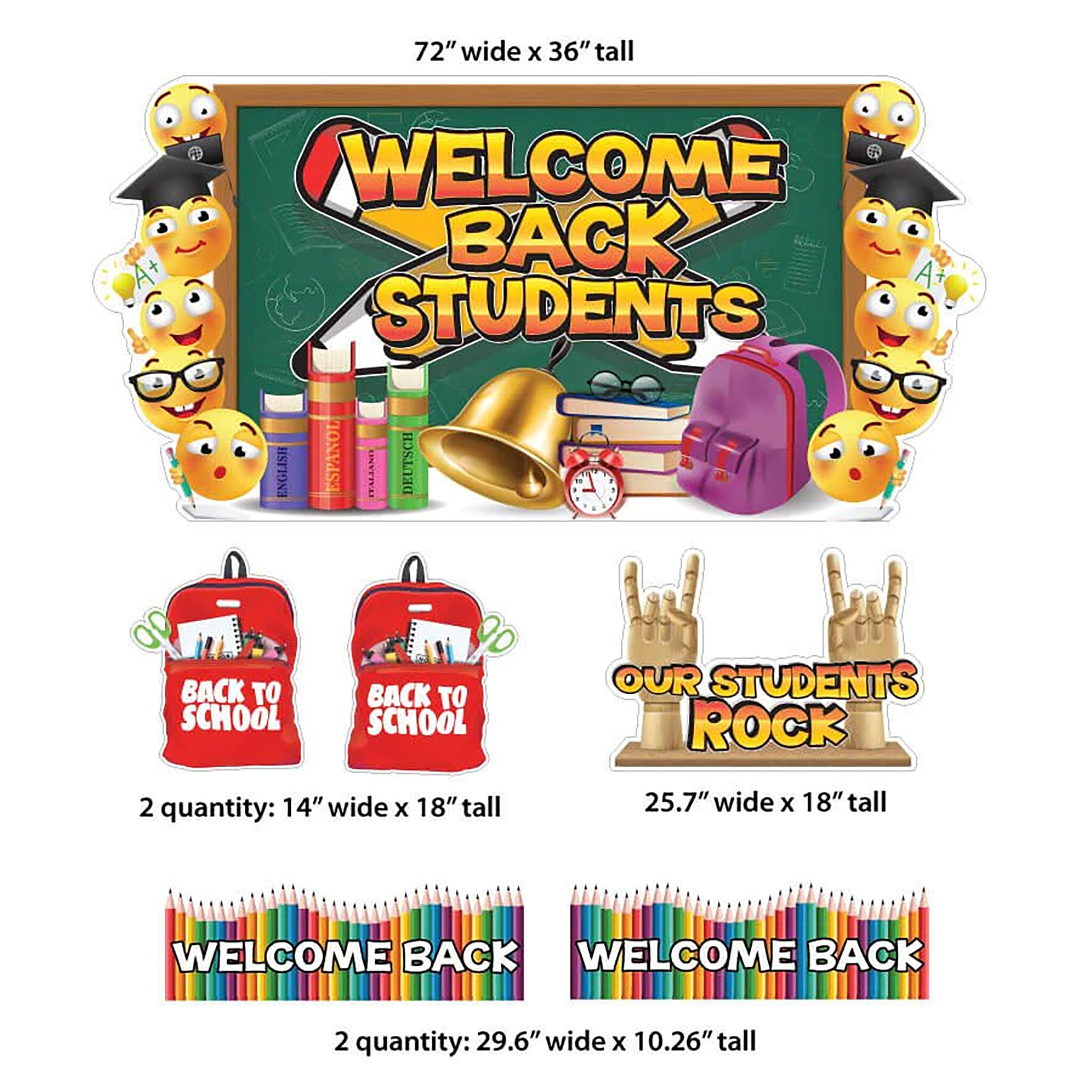 Welcome Back Students Yard Card Display: 6-piece School Signs - Etsy
