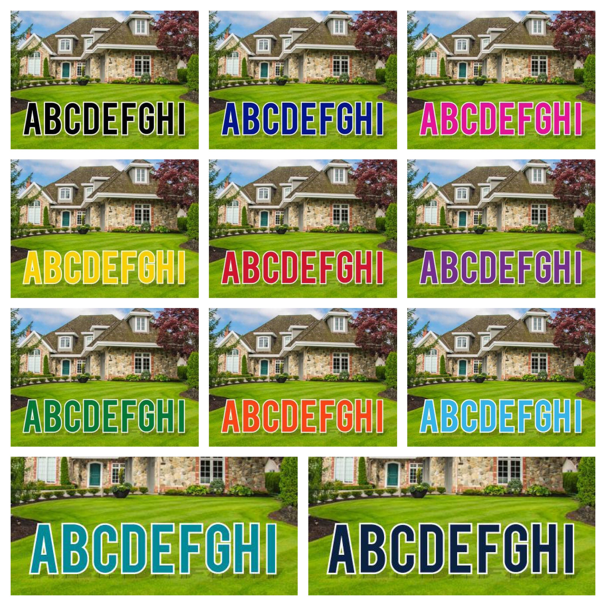 18 Alphabet Yard Sign Letters 26pc Outdoor Lawn - Etsy