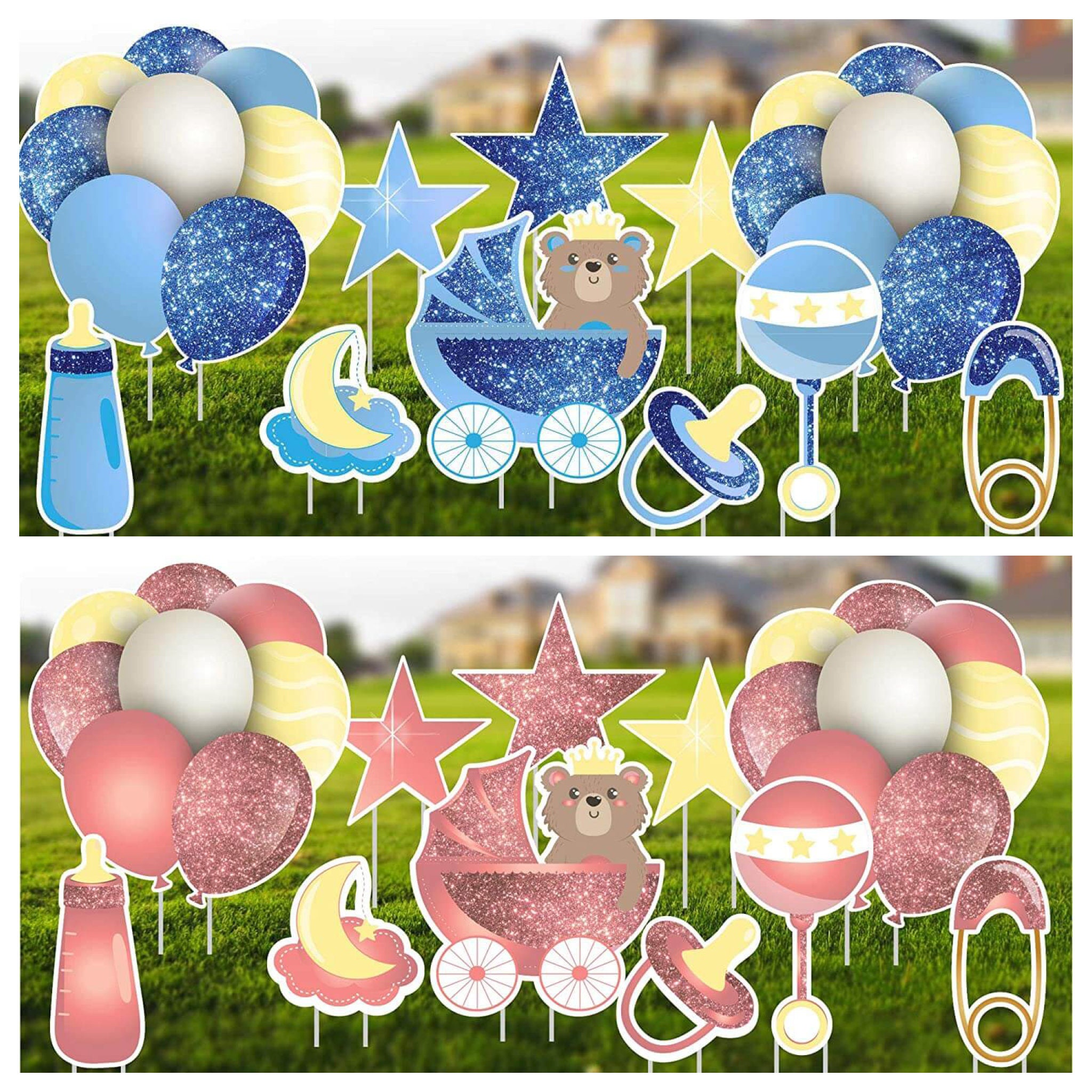 Baby Shower Sparkle Flair & Accessories 11pc Yard Sign Set | Etsy