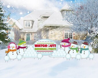 Snowball Fight Sign - Etsy