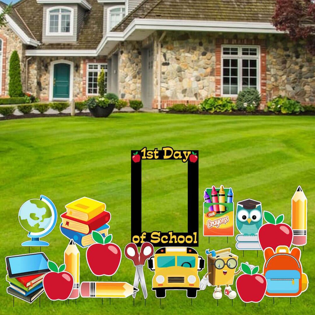 First Day of School Themed Accessories With Photo Selfie Frame, 17pc ...