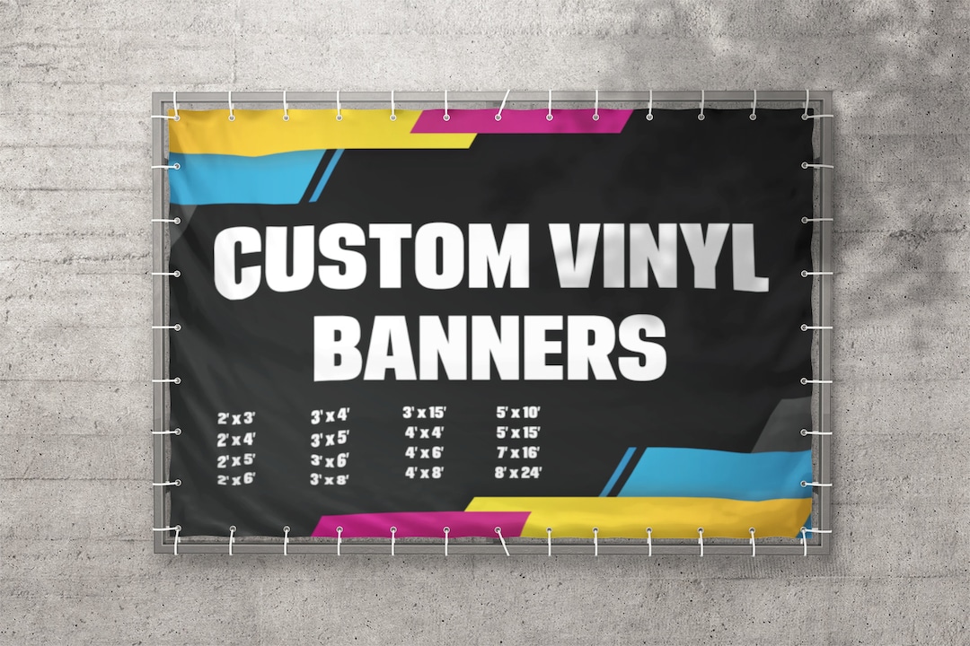 Custom Vinyl Banners | Full Color Print, Metal Grommets - Etsy