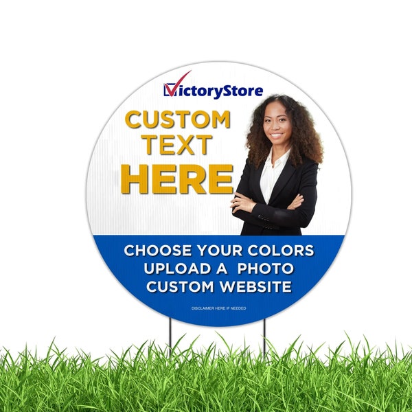 Custom Yard Sign Round - Etsy