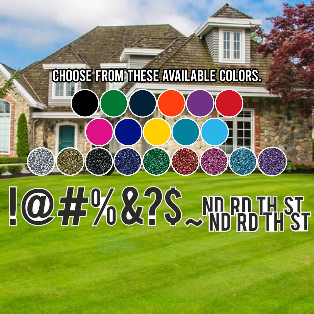18 Special Character Yard Sign Letters, 16pc, Outdoor Lawn Decorations ...