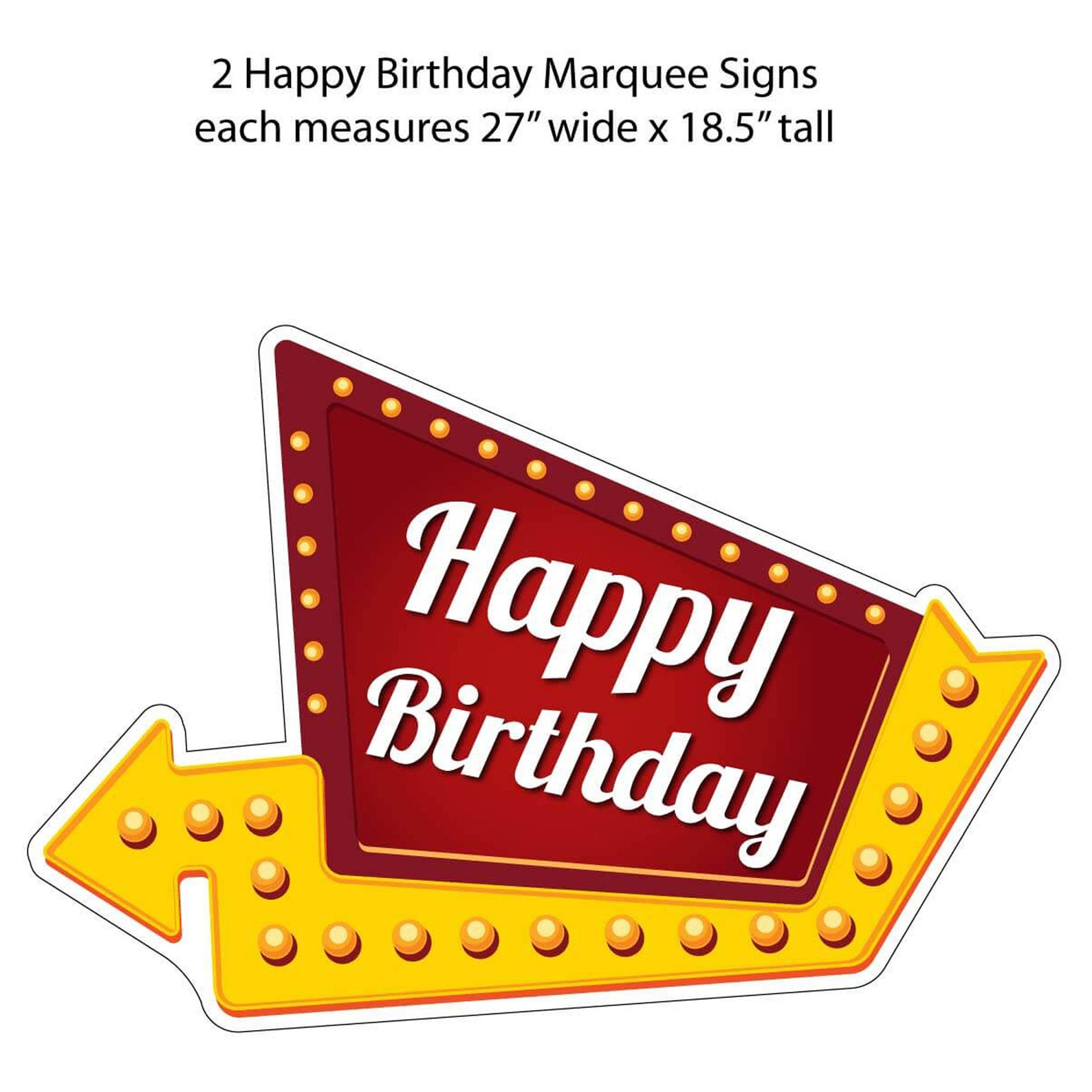 Happy Birthday Theater Marquee Letters 15pc Birthday Yard - Etsy Ireland