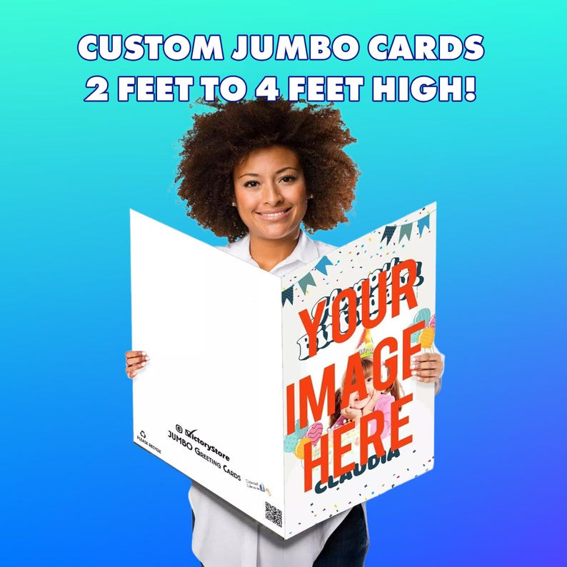 Jumbo Custom Photo Card: Personalized Giant Greeting Card - Etsy