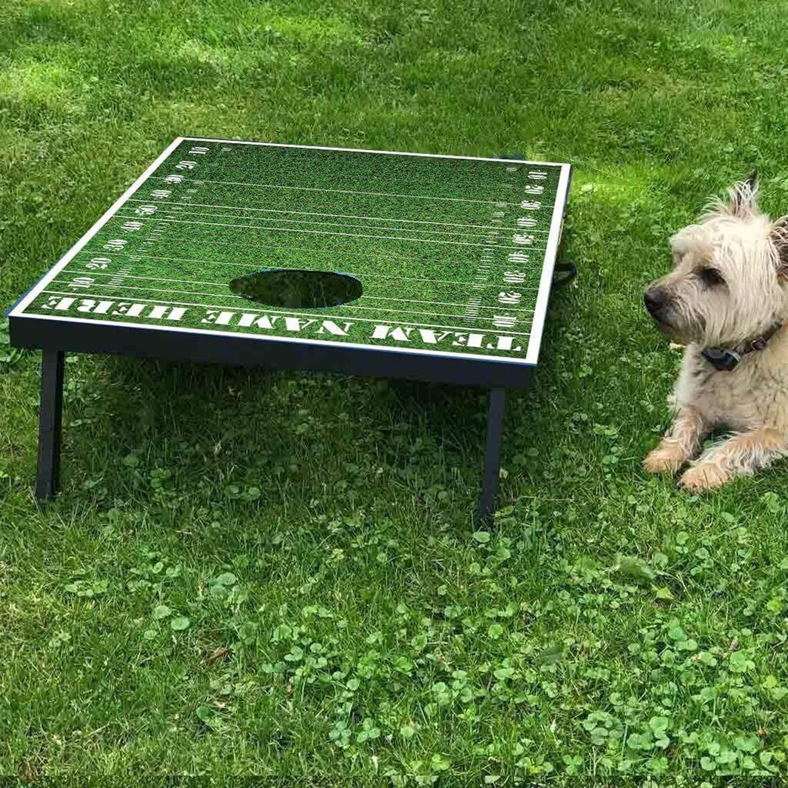 Custom Football Field Cornhole Boards, 24" X 36" Bean Bag Toss Yard ...