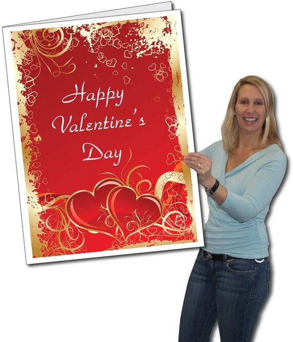 Giant Valentines Card DIY Giant Valentines Day Card For Him Just Use 2