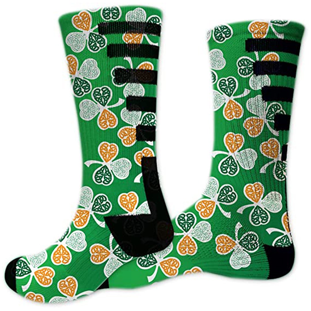 Celtic Clover - St Patricks Day Performance Crew Socks - Etsy