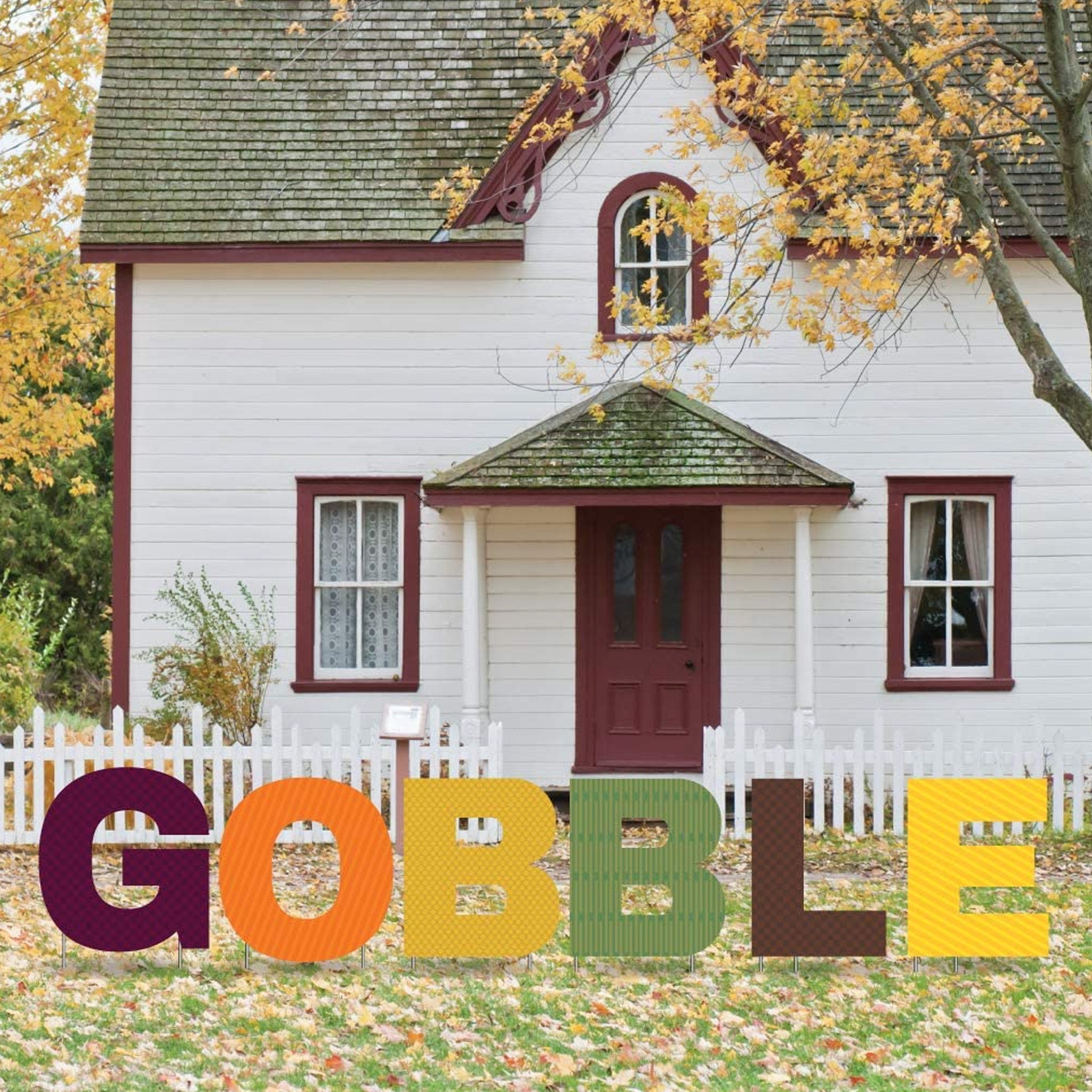 Gobble Yard Letters 6pc Thanksgiving Yard Art Yard Card Lawn | Etsy