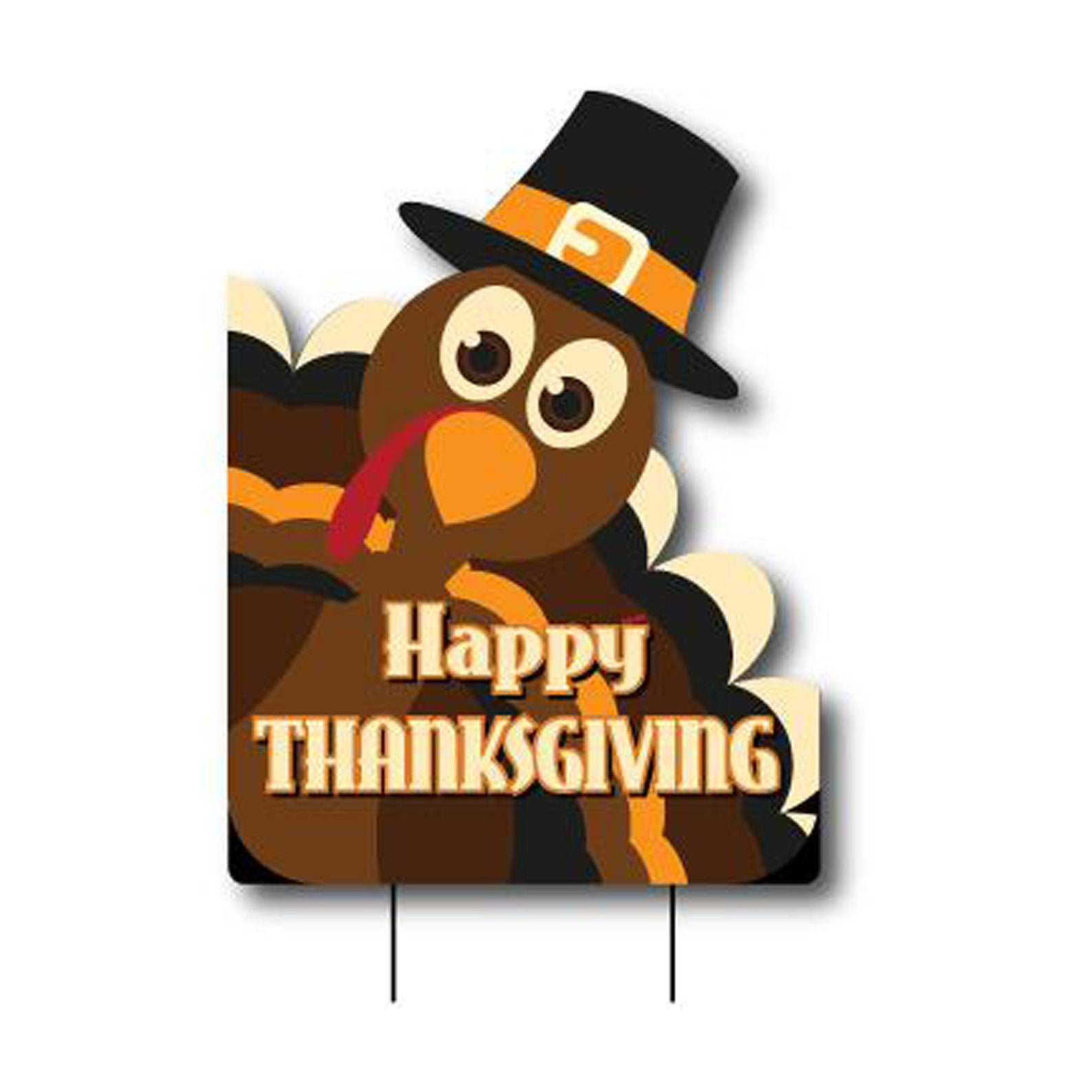 Happy Thanksgiving Turkey Yard Sign: Weatherproof Lawn Decor - Etsy