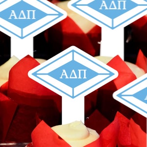 Alpha Delta Pi Cupcake Toppers, Officially Licensed Sorority Dessert ...