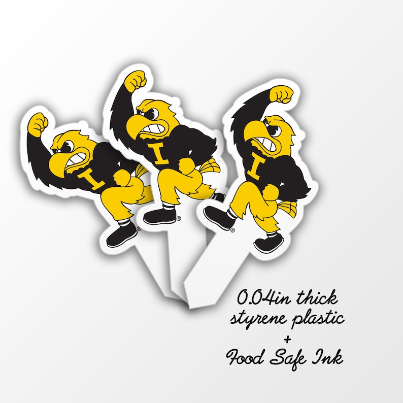 Iowa Hawkeyes Herky Cupcake Toppers: Game Day Party Decor - Etsy