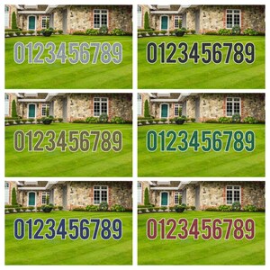 24” Yard Sign Numbers, 10pc, Outdoor Lawn Decorations, Yard Card Rental ...