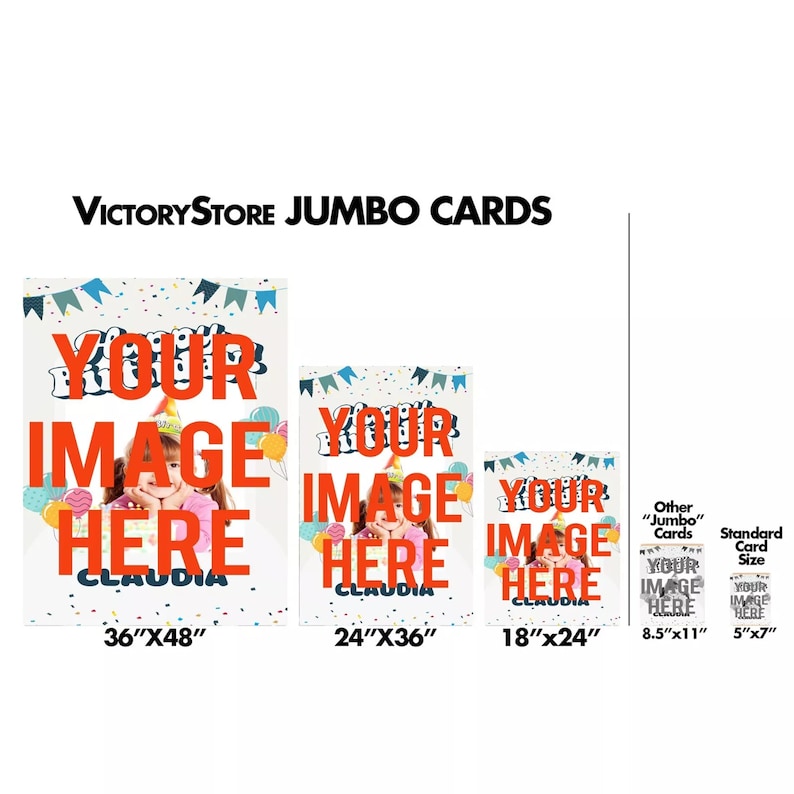 Jumbo Custom Photo Card: Personalized Giant Greeting Card - Etsy