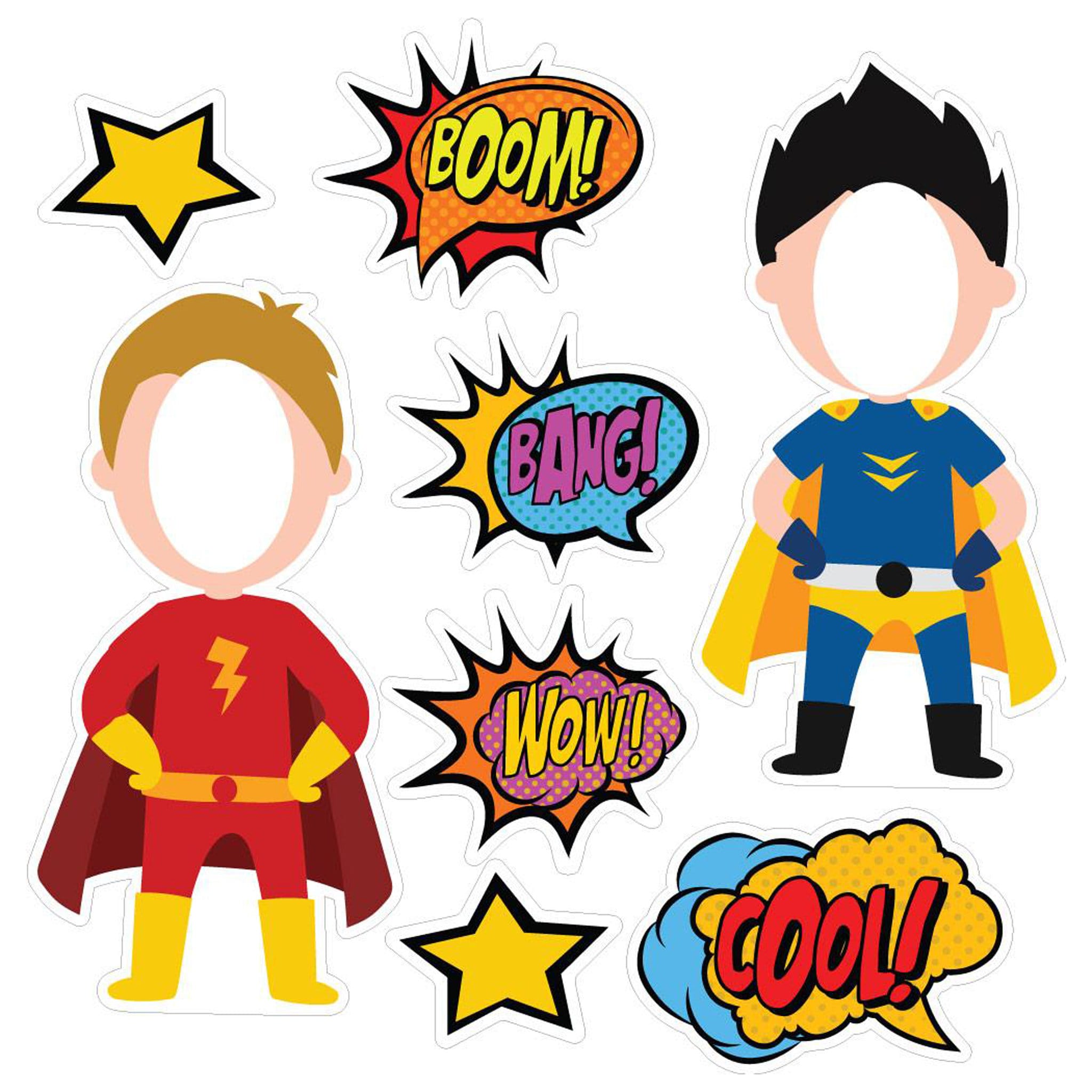Superhero Cut Out Photo Props 8pc Halloween & Birthday Yard - Etsy