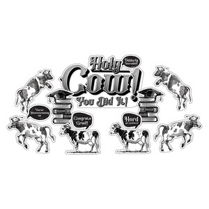 Holy Cow! You Did It!, 13pc Graduation Yard Card Lawn Sign Set - Etsy