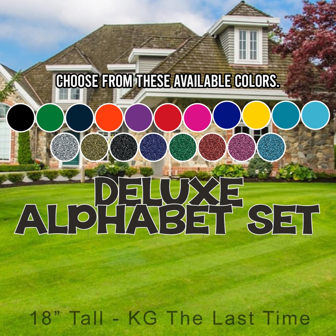 18” Deluxe Yard Letters Alphabet Set: 130pc Lawn Decorations - Etsy