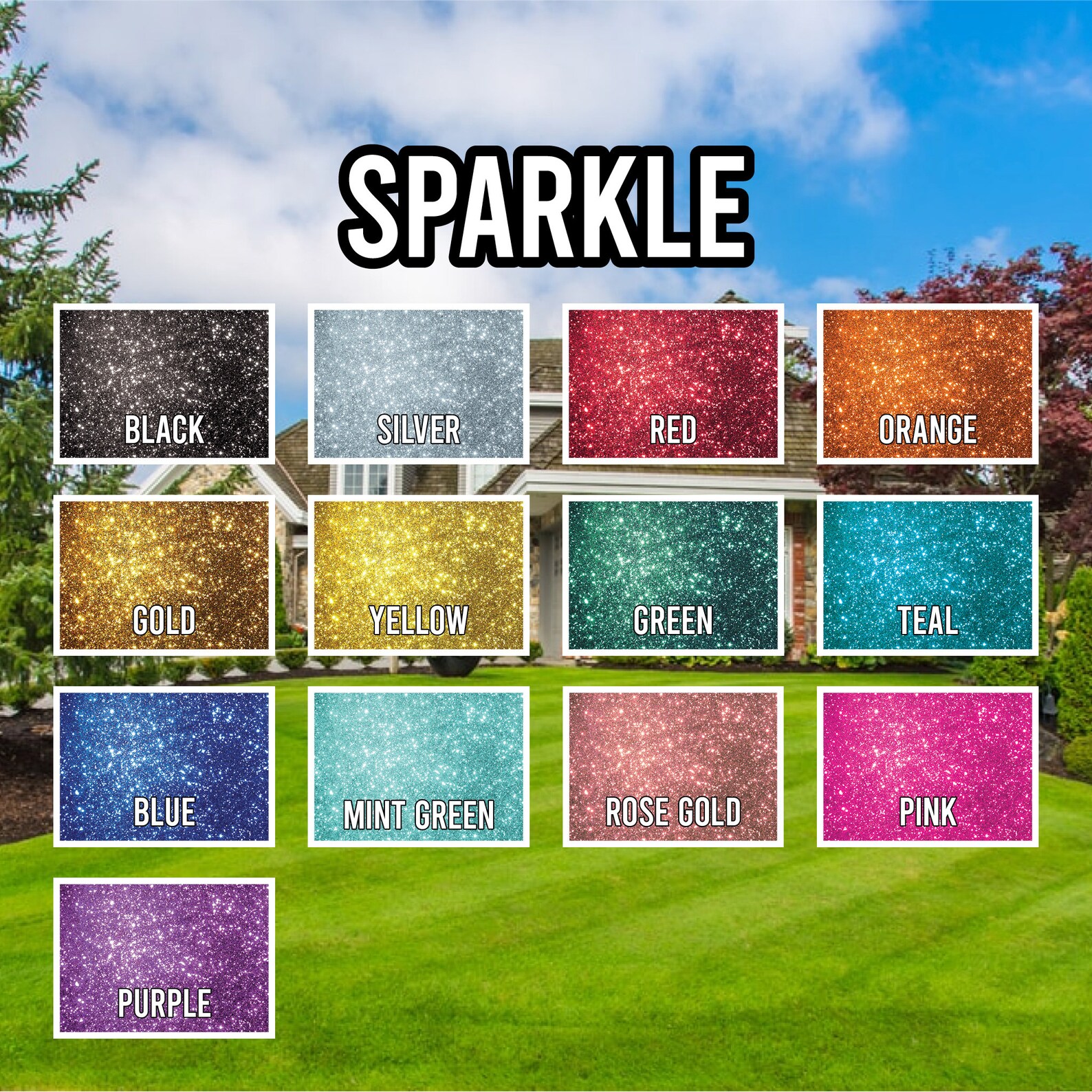 Graduation Yard Sign Bundle: Sparkling Print, 10 Piece Set - Etsy