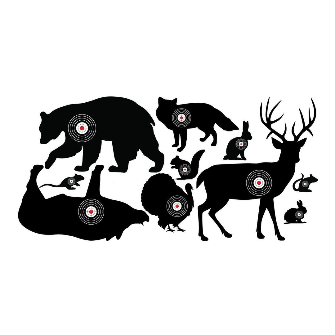 Black Durable Animal Target Silhouettes, 10pc Hunting Yard Art, Yard ...