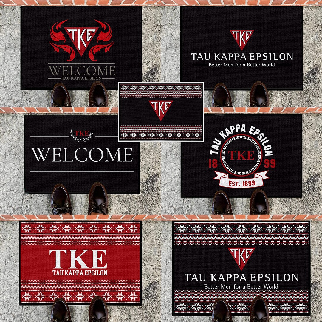 Large Tau Kappa Epsilon Welcome Door Mat, 24” X 36” Fraternity Doormat ...