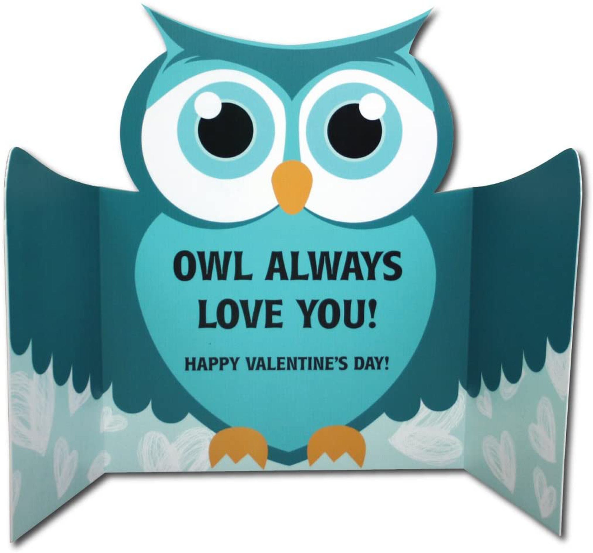 48" Die Cut Jumbo Valentines Day Card: I Think You're A Hoot! With ...
