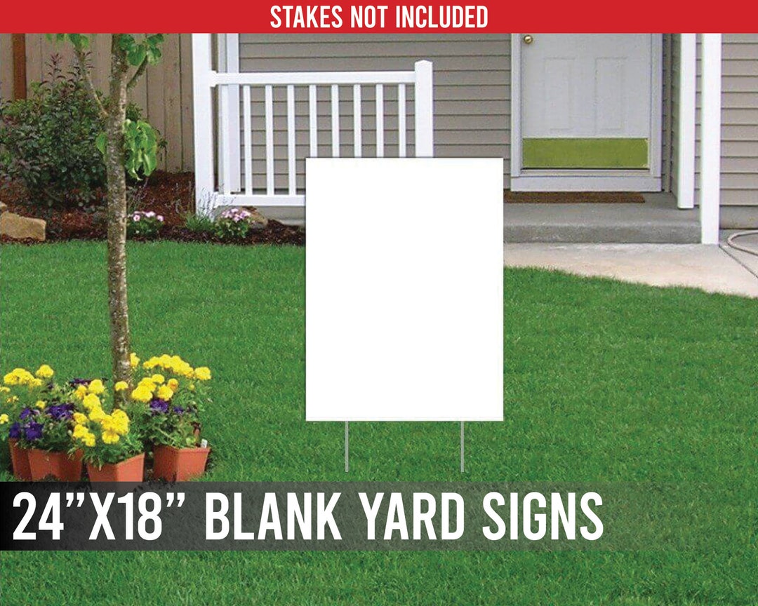 24" X 18" Corrugated Plastic Yard Sign Blanks, Set of 10 - Etsy