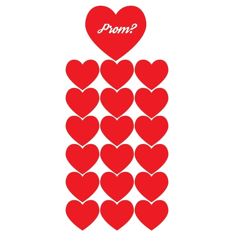 Promposal Red Heart Pathway Markers 19pc Outdoor Yard Decoration - Etsy