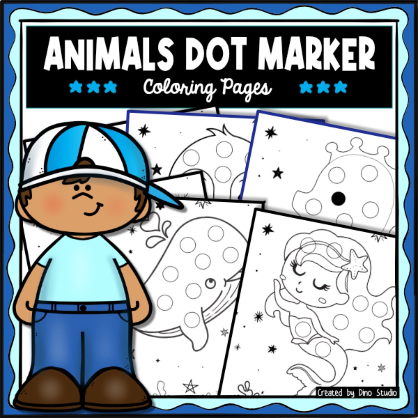 Dot Marker Printable Activity Book, Animal Dot Marker Coloring Book, Do ...