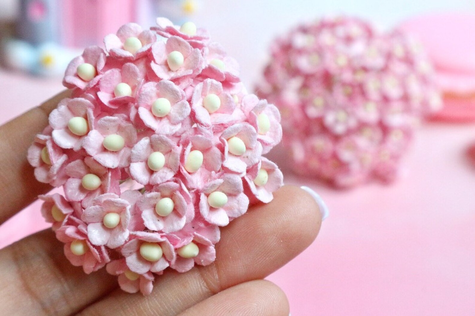 100 Pcs.10mm.miniature Mulberry Paper Double Layer Daisy,miniature ...