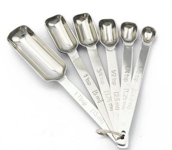 Stainless-Steel Slender Measuring Spoons Cookware Cooking Utensils ...