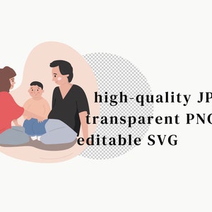 Parenting Graphic Illustration for Instant Download Printable Design ...