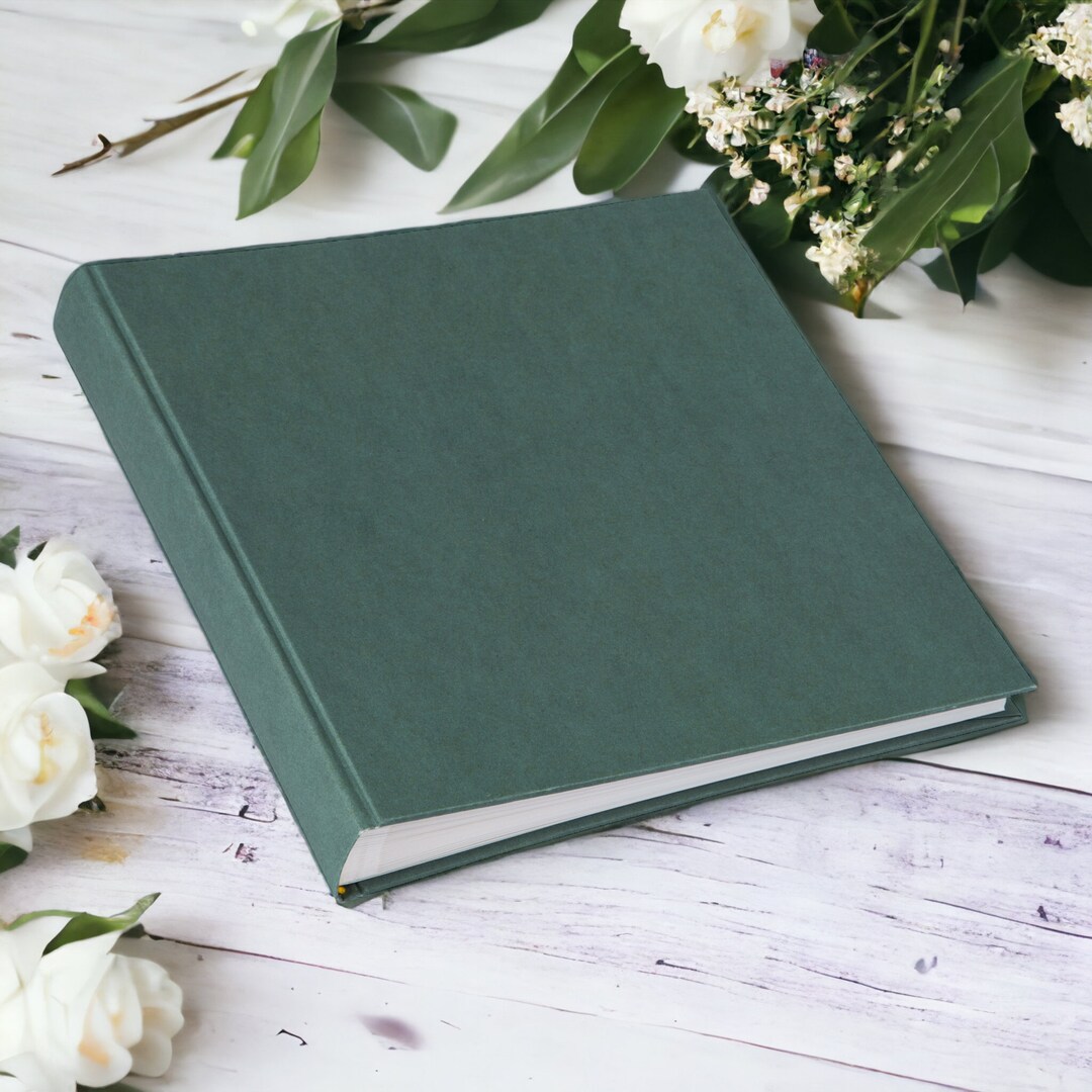 Traditional Book Bound Photograph Album Opaque Interleave Pages Blank ...