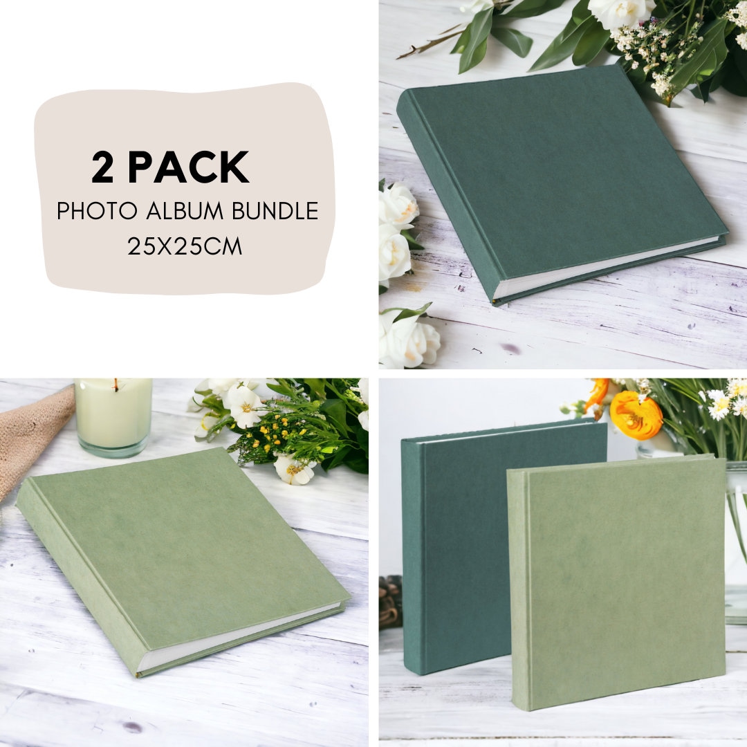 2 Pack Traditional Book Bound Photograph Album 2 Pack Opaque Interleave ...
