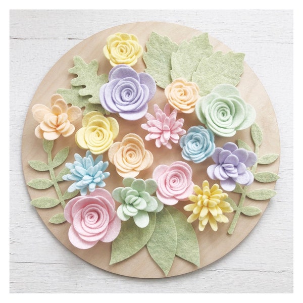 Felt Flower Pattern Svg - Etsy