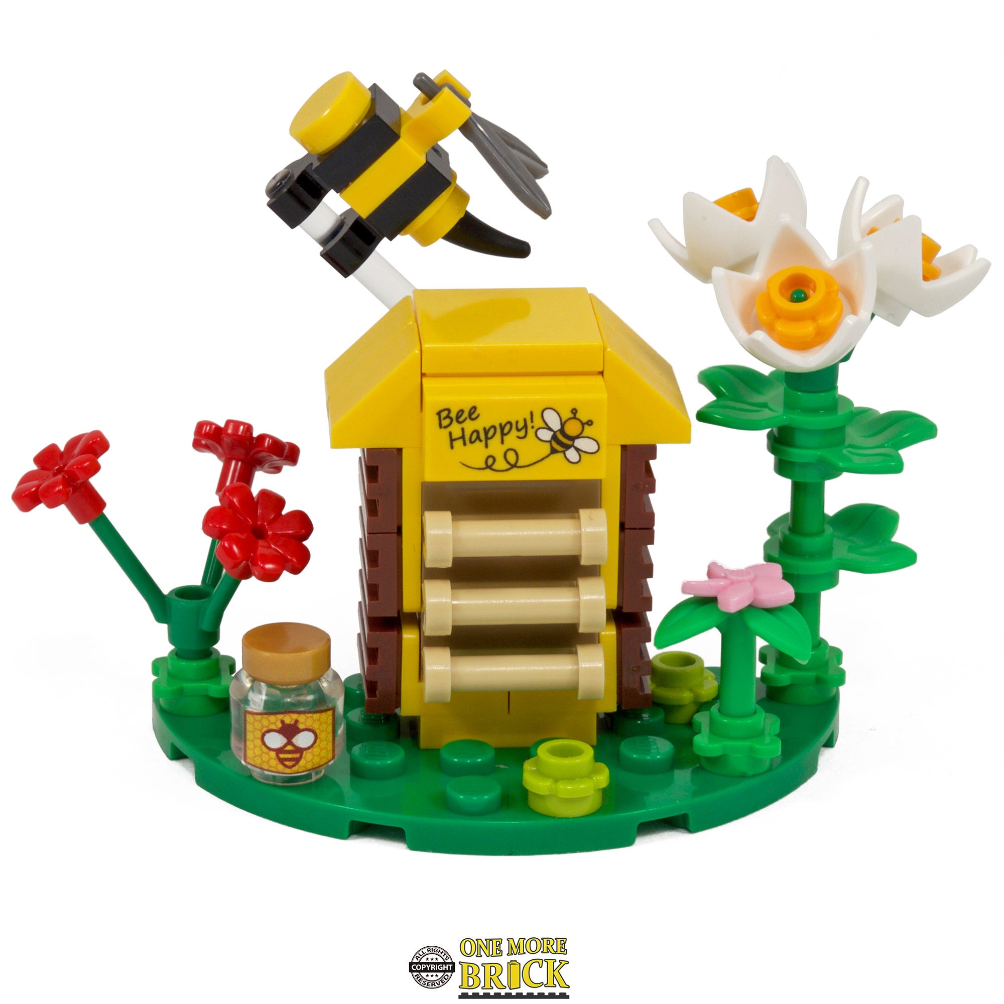 Custom Kit Made With LEGO Bricks Beehive Inc Bee Honey | Etsy