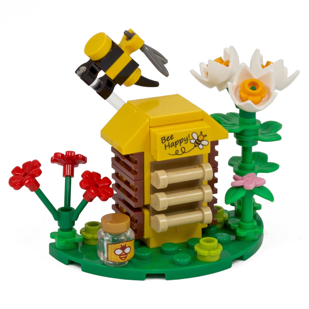 Custom Kit Made With LEGO Bricks Beehive Inc Bee Honey - Etsy UK