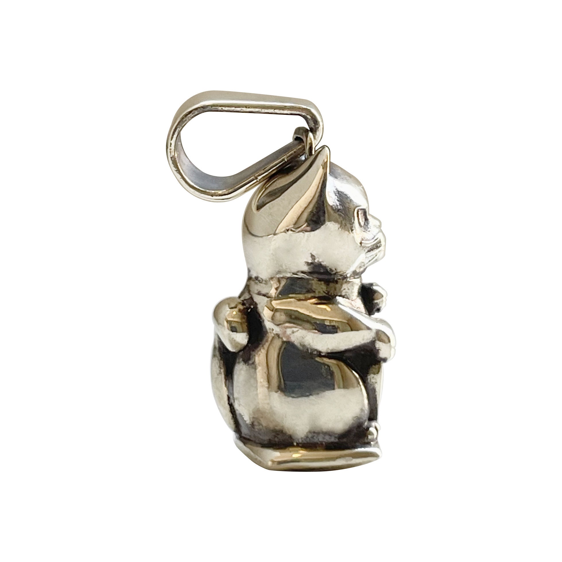 Grumpy Maneki Neko | Fortune Cat Amulet | Japanese Pendant | Handmade ...