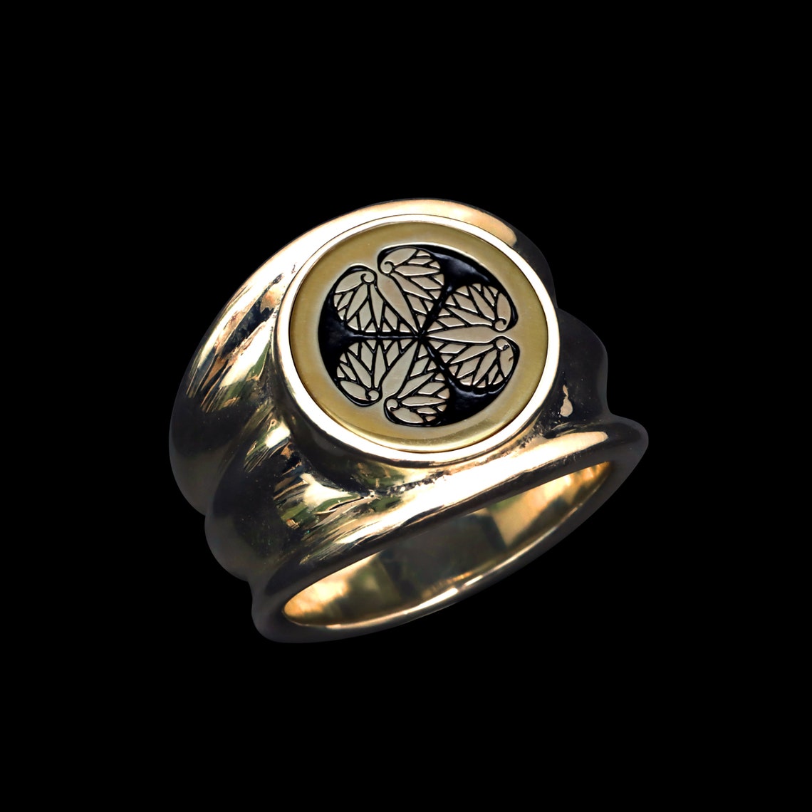 Japanese Samurai Kamon Silver/brass Ring - Etsy