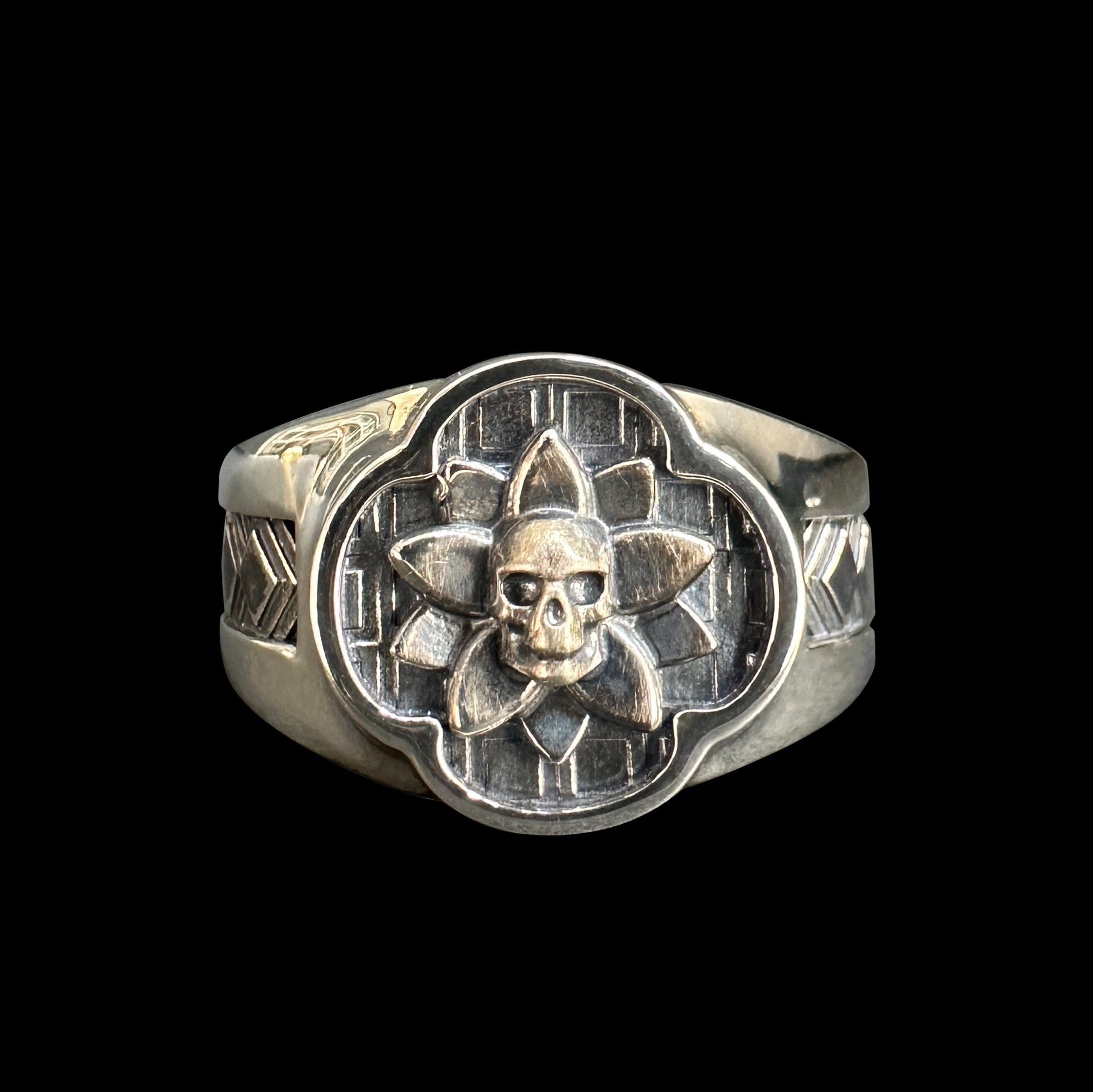 Bushido Katana Ring Silver Statement Ring Brass Ring Skull Ring ...