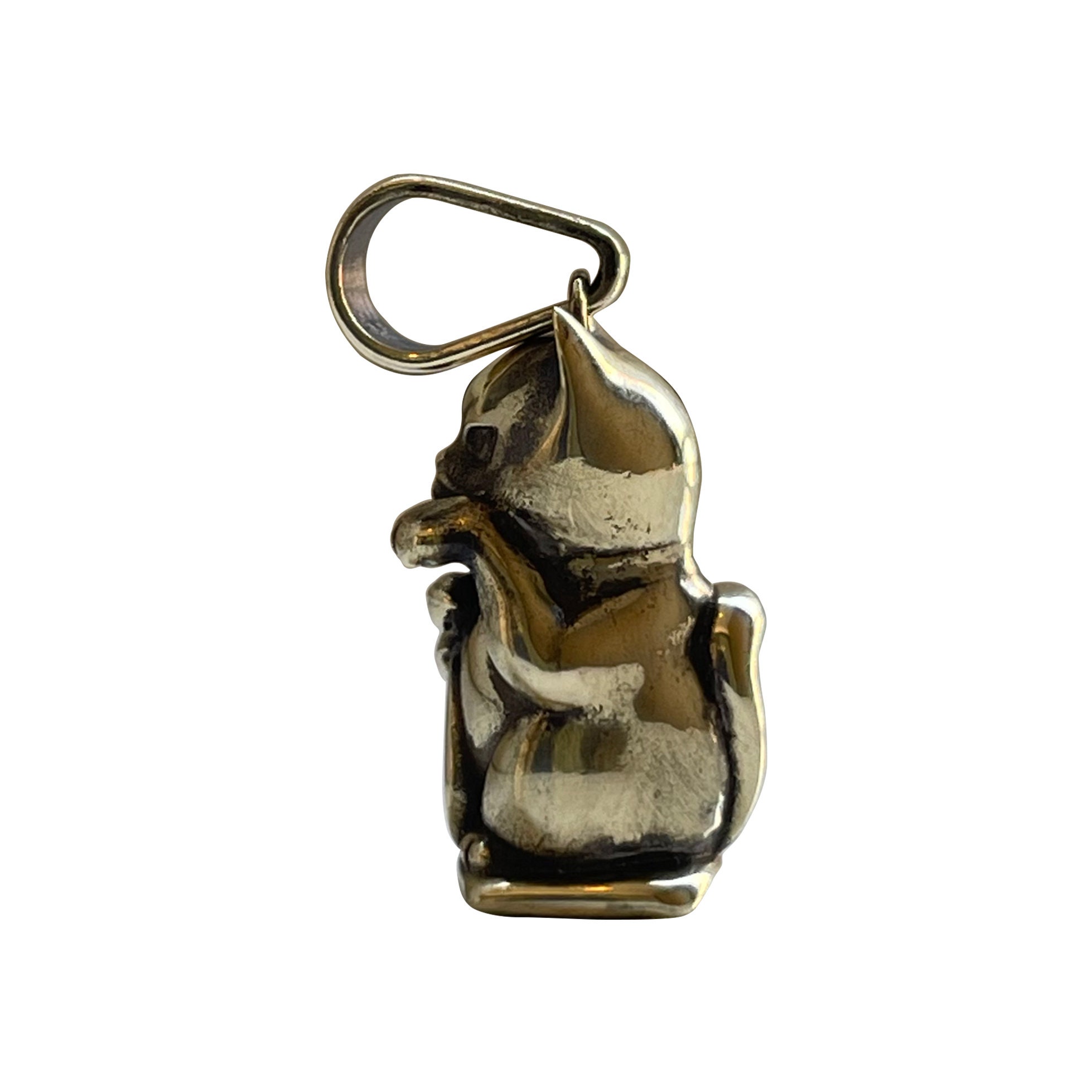 Grumpy Maneki Neko Fortune Cat Amulet Japanese Pendant - Etsy
