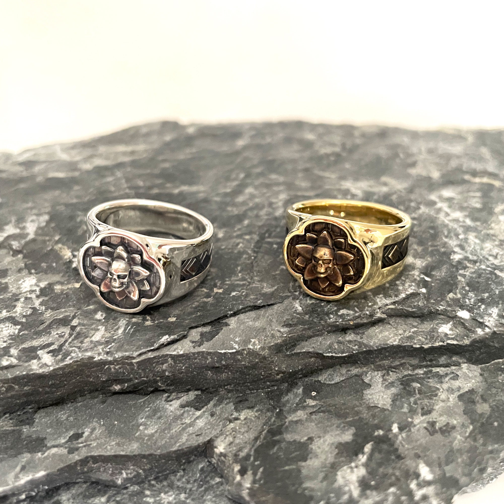 Bushido Katana Ring Silver Statement Ring Brass Ring Skull Ring ...