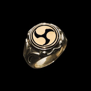 Japanese Samurai Kamon Silver/brass Ring | Etsy